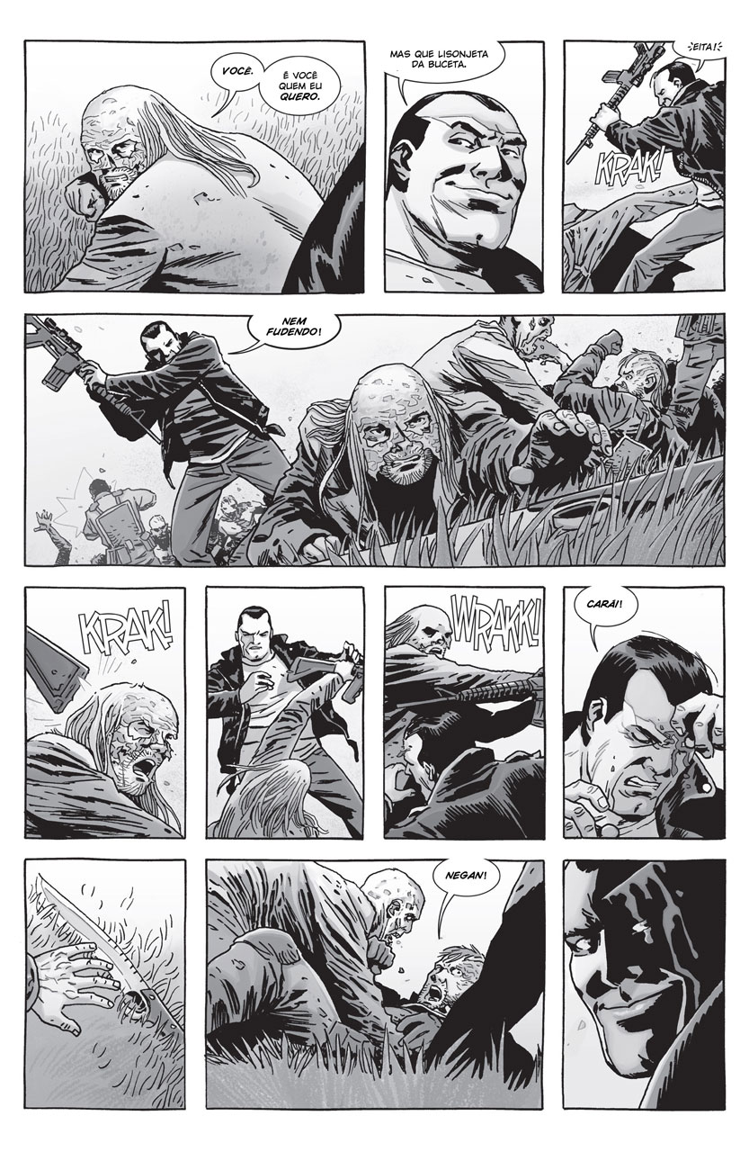 Foi muito melhor! Negan e Beta lutaram de verdade na HQ de The Walking ...