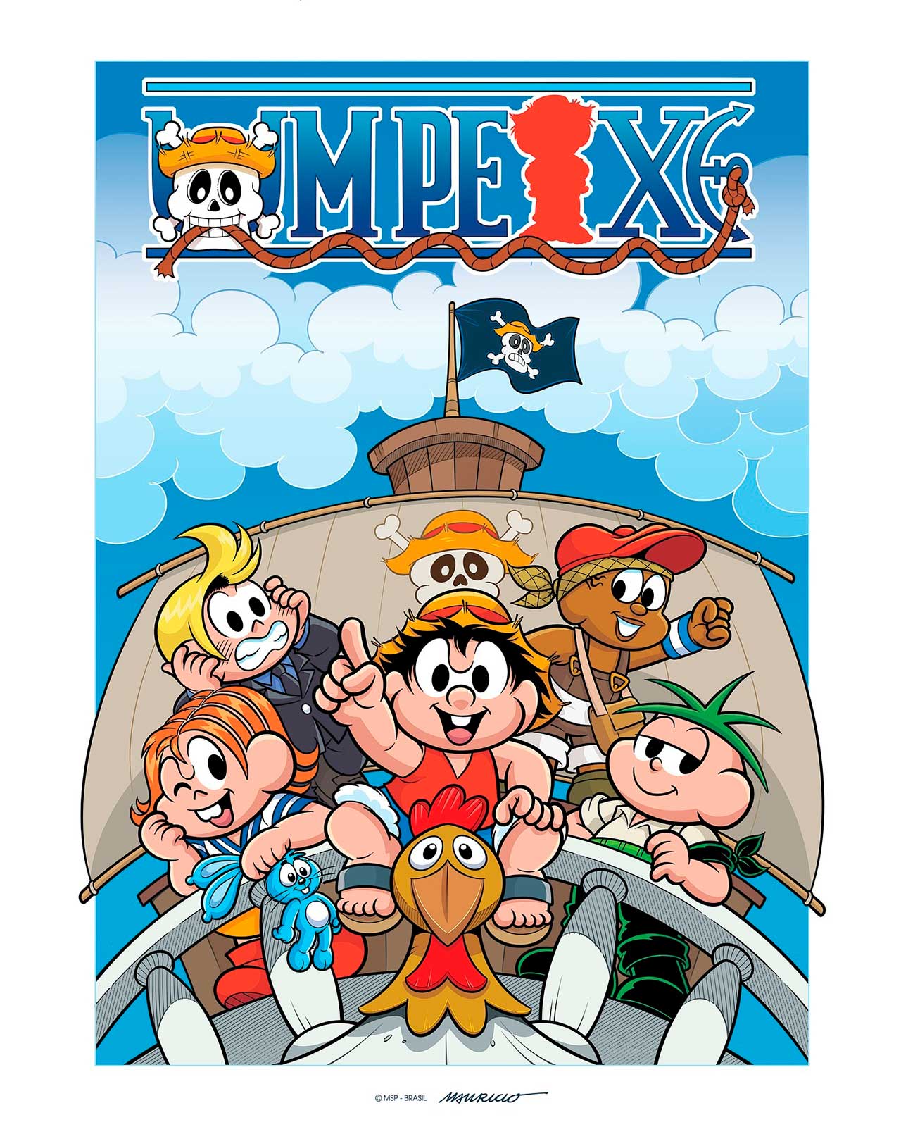 Chico B. Puffy!? Turma da Mônica anuncia paródia com One Piece! | Geekdama