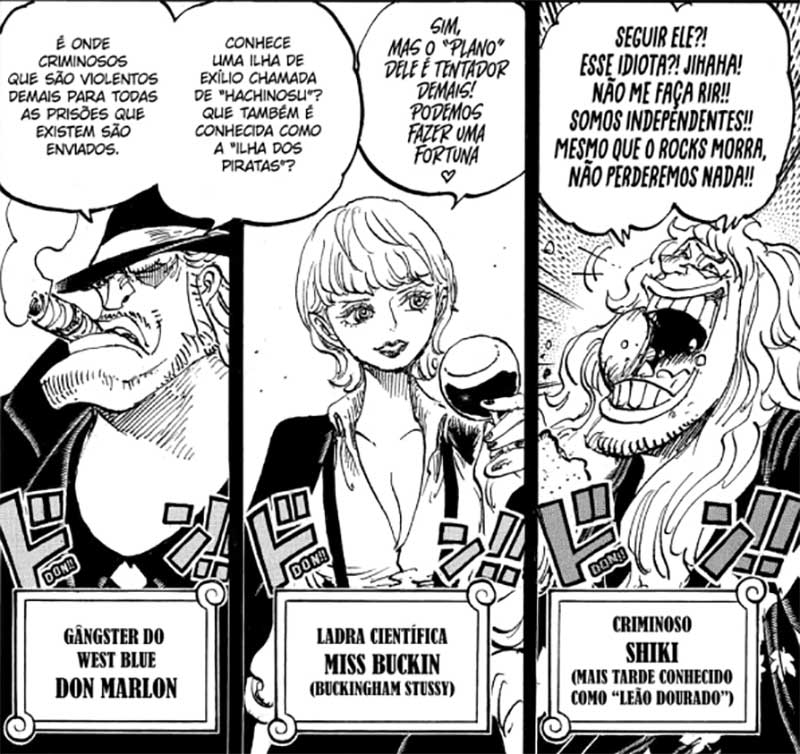 One Piece revela os primeiros membros dos Piratas Rocks no mangá 1155 ...